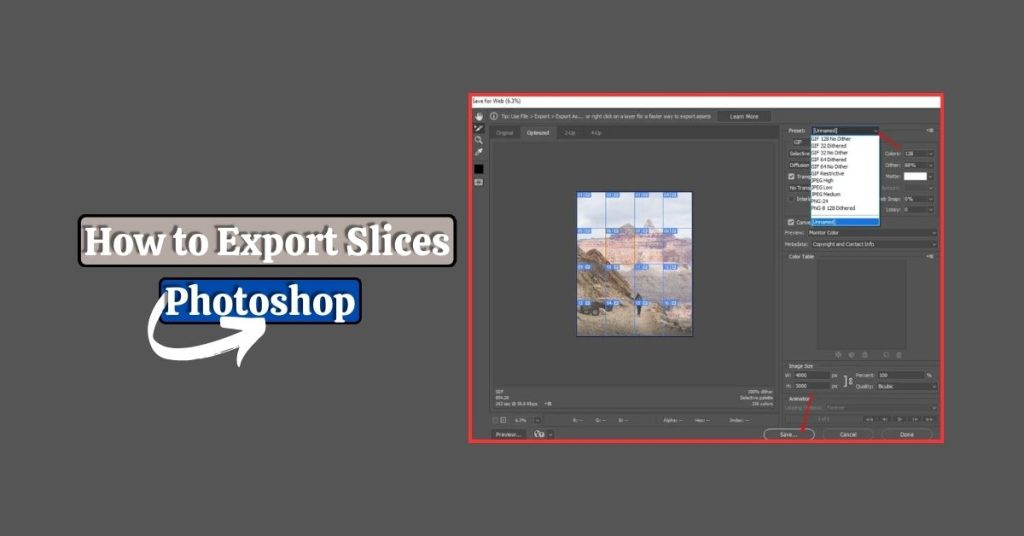 How To Export Slice In Photoshop: Web, PNG, & JPG Files