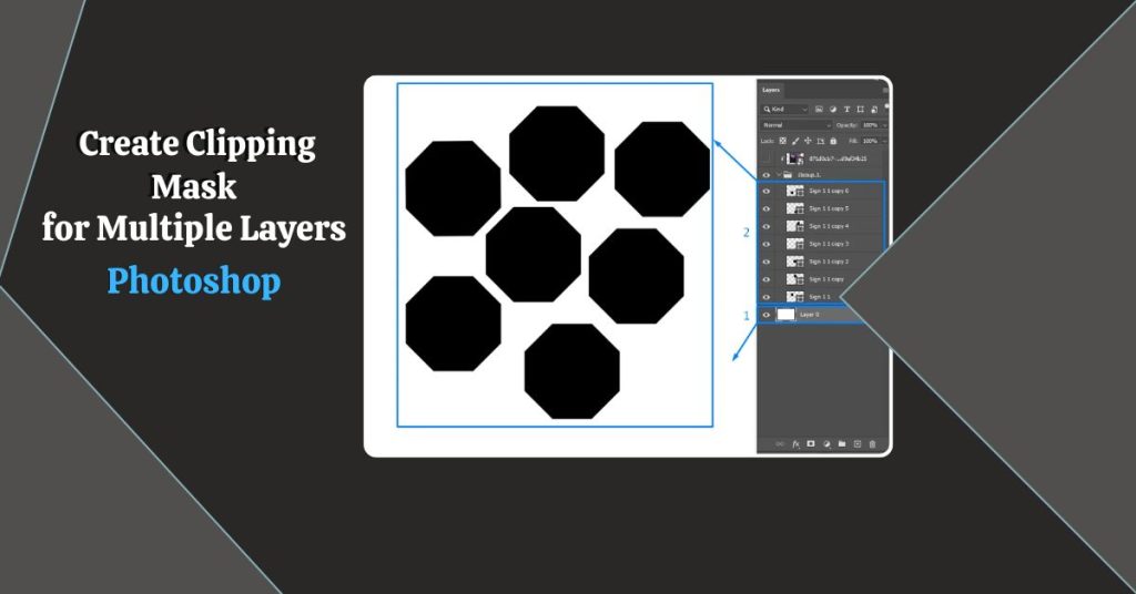 How To Create Clipping Mask For Multiple Layers In Photoshop